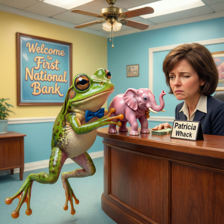 Daily Joke: Frog Walks Into a Bank The Hilarious Knickknack Patty Whack ...